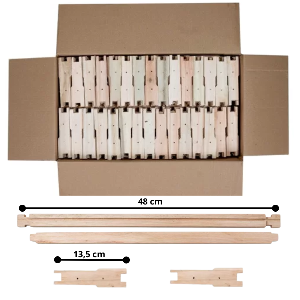 100 Quadros Caixilho Melgueira Langstroth Desmontado Abelha Apis